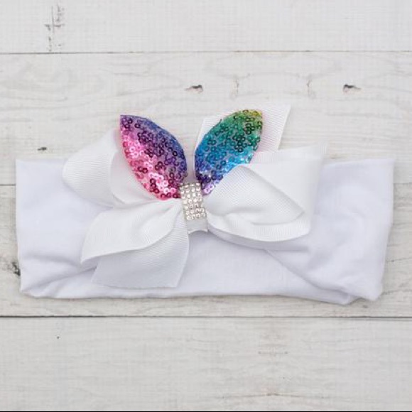 Accessories | Nwt White Sequin Rhinestone Bunny Ears Headband | Poshmark